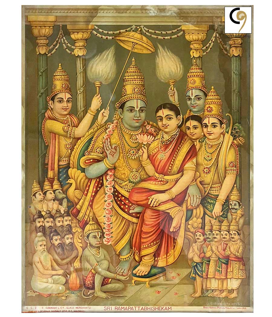 Buy Sri Ramapattabhishekam Original C G Ramanujam Oleograph Online ...