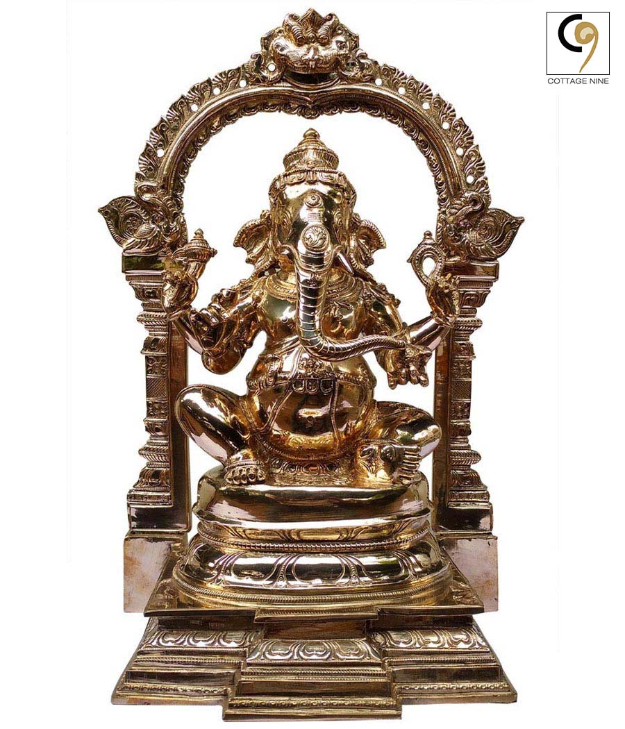 Buy Chola Bronze Statue of Ganesh Online | Available On Cottage9