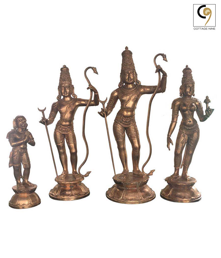 Buy Brass Ram Darbar Set | South Indian Chola Style Idols