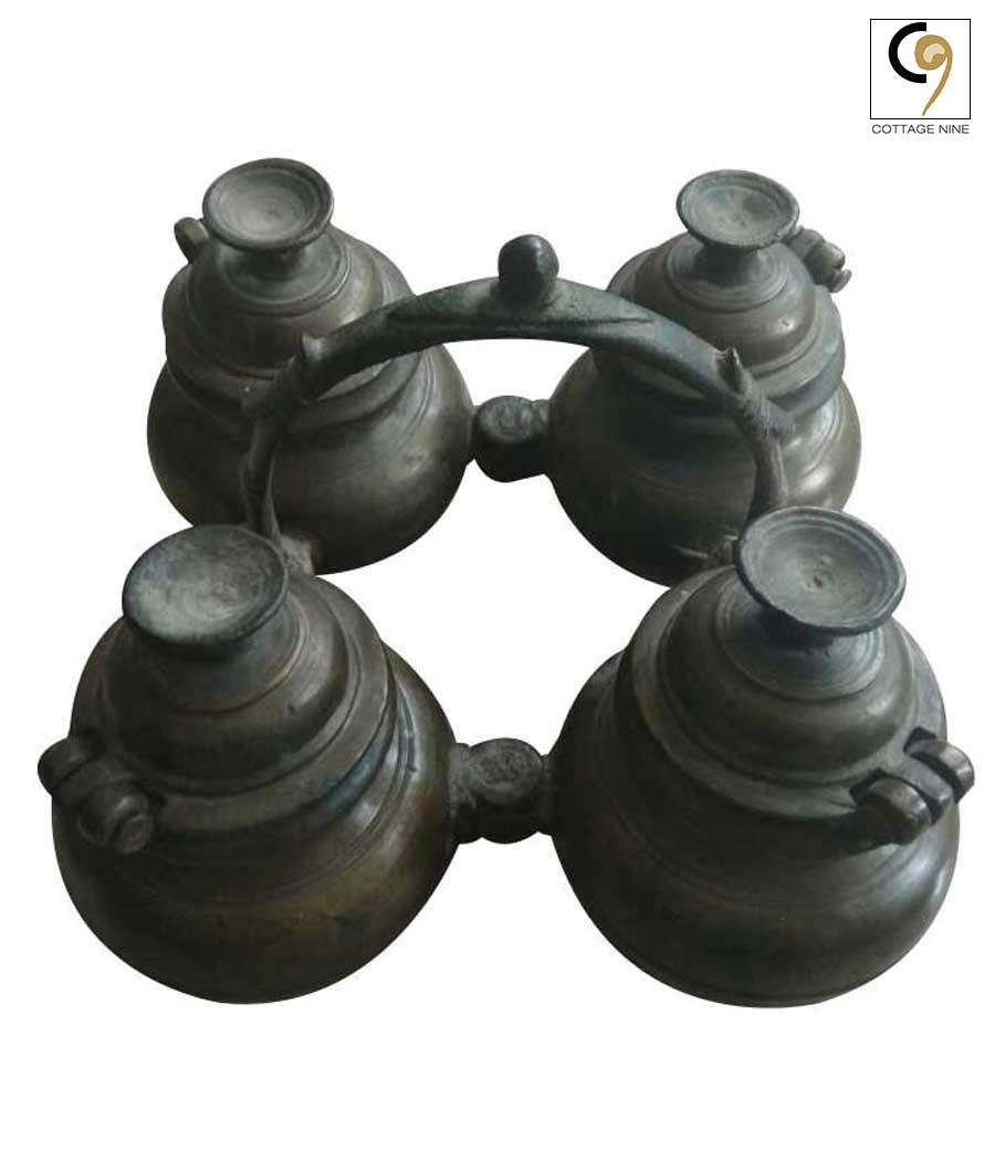Very Old Bronze Kumkum Pot from Kerala For Sale | Cottage9