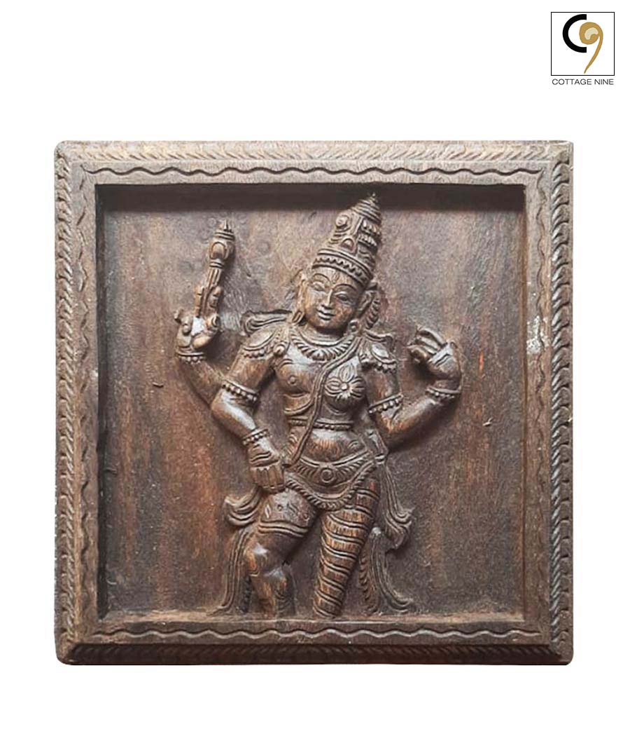 Buy Shiva as Ardhanareshwara Wood Panel Carving | Cottage9