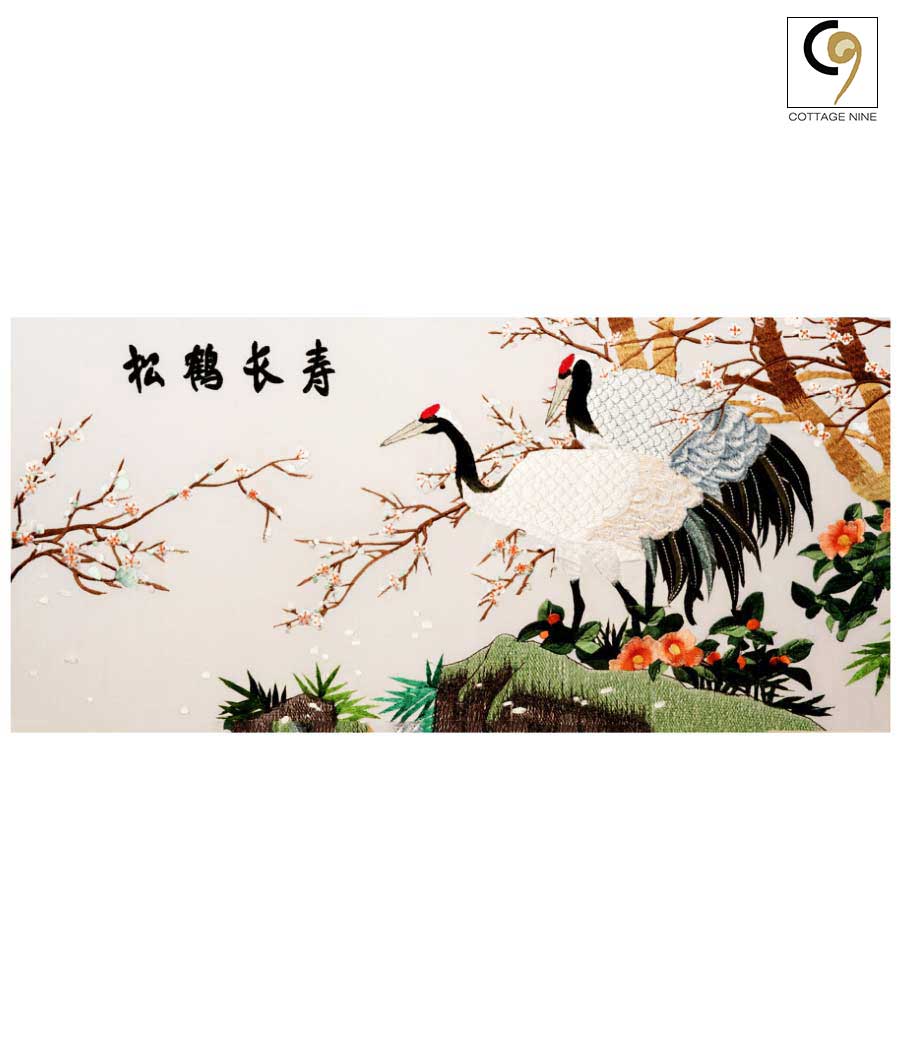 Birds Chinese Embroidery - Handcrafted Art from Cottage9.com