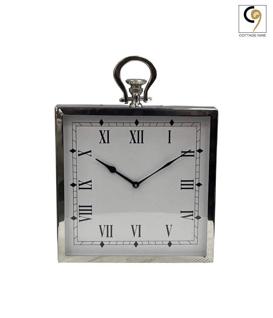 Buy This Minimalist Decorative Metallic Clock Square | Cottage9