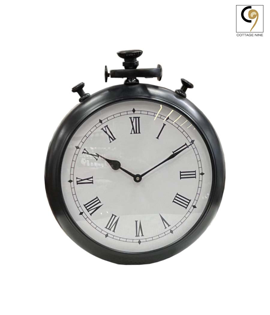 Elevate Your Decor with a Round Black Metallic Clock