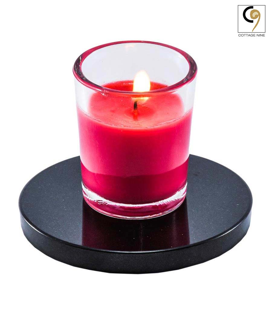 Black Granite Candle Stand - Stylish Home Utility Item | Cottage9