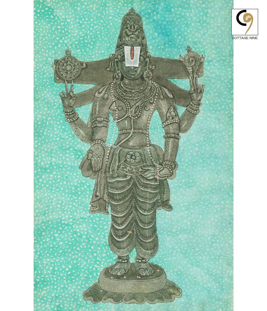 Buy S Rajam's Original Art Print of Vishnu - Venkateshwara | Cottage9