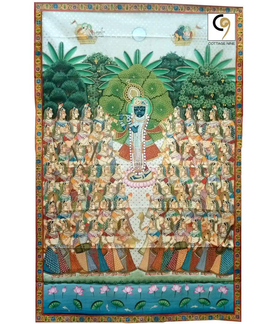 Pichwai Painting - Maha Raas of Srinathji (Krishna) | Cottage9