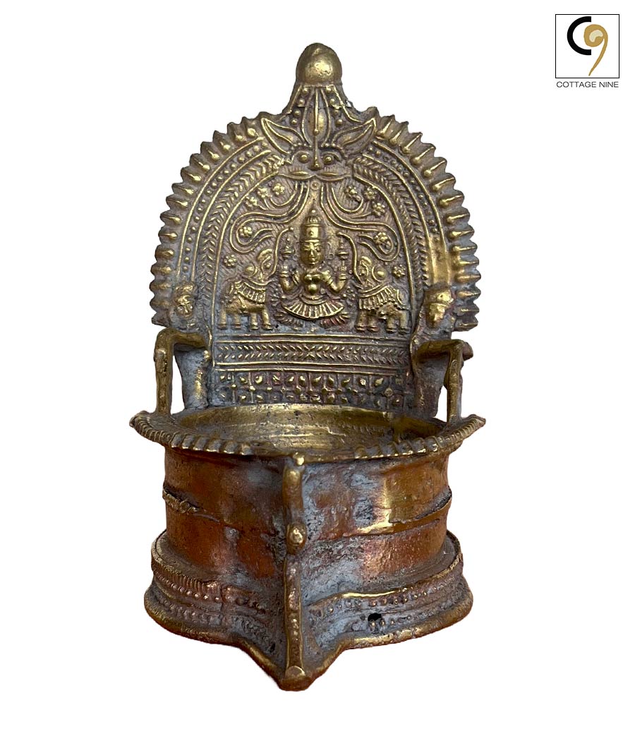 Shop for this Vintage Brass Deep Lakshmi Lamp | Cottage9