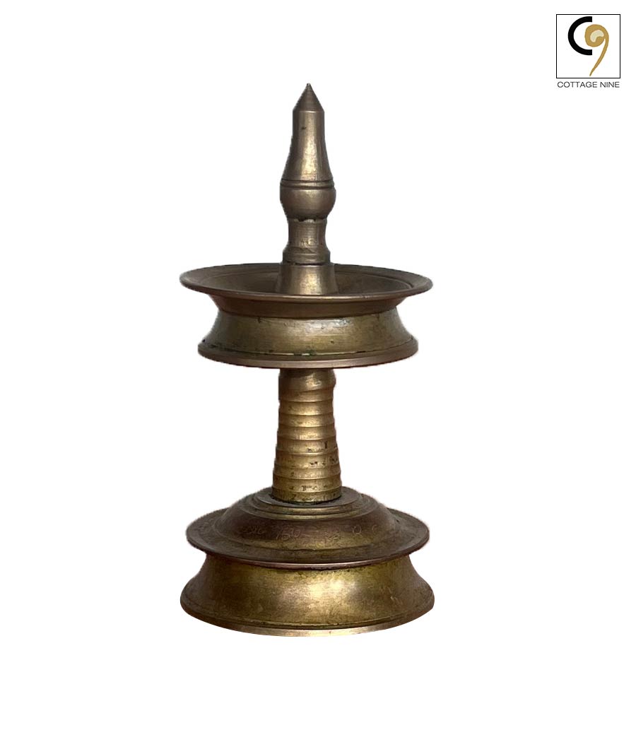 Shop for this Vintage Kerala Brass Lamp - Handcrafted Collectible