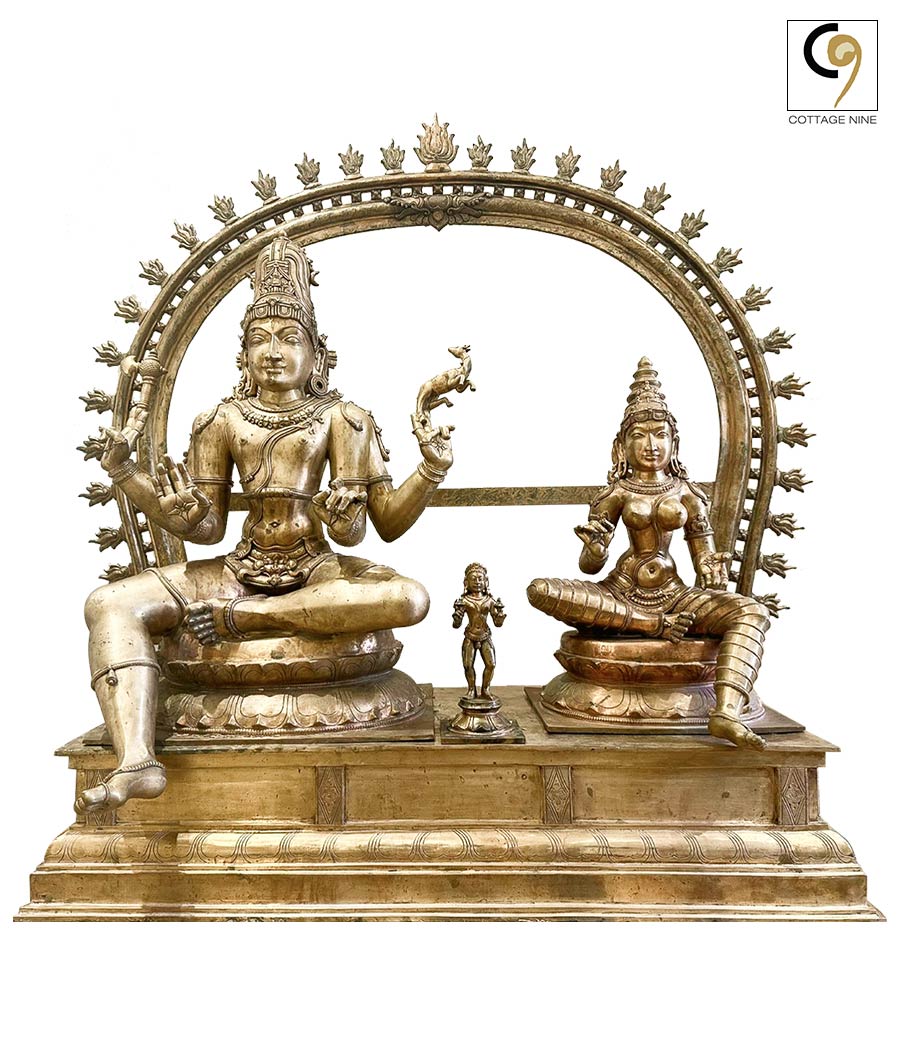Chola Bronze Idol of Shiva Somaskanda Murti | Buy Now at Cottage9