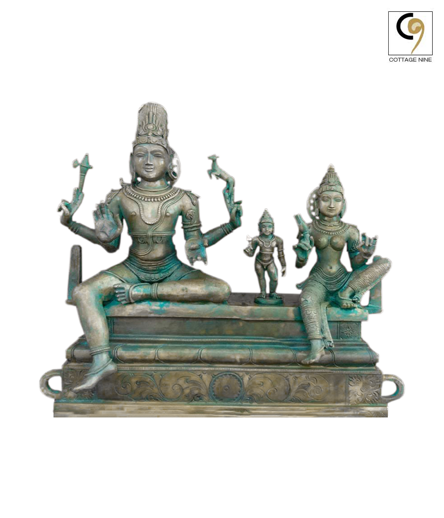 Buy Small Bronze Idol of Shiva as Somaskanda Murti | Cottage9