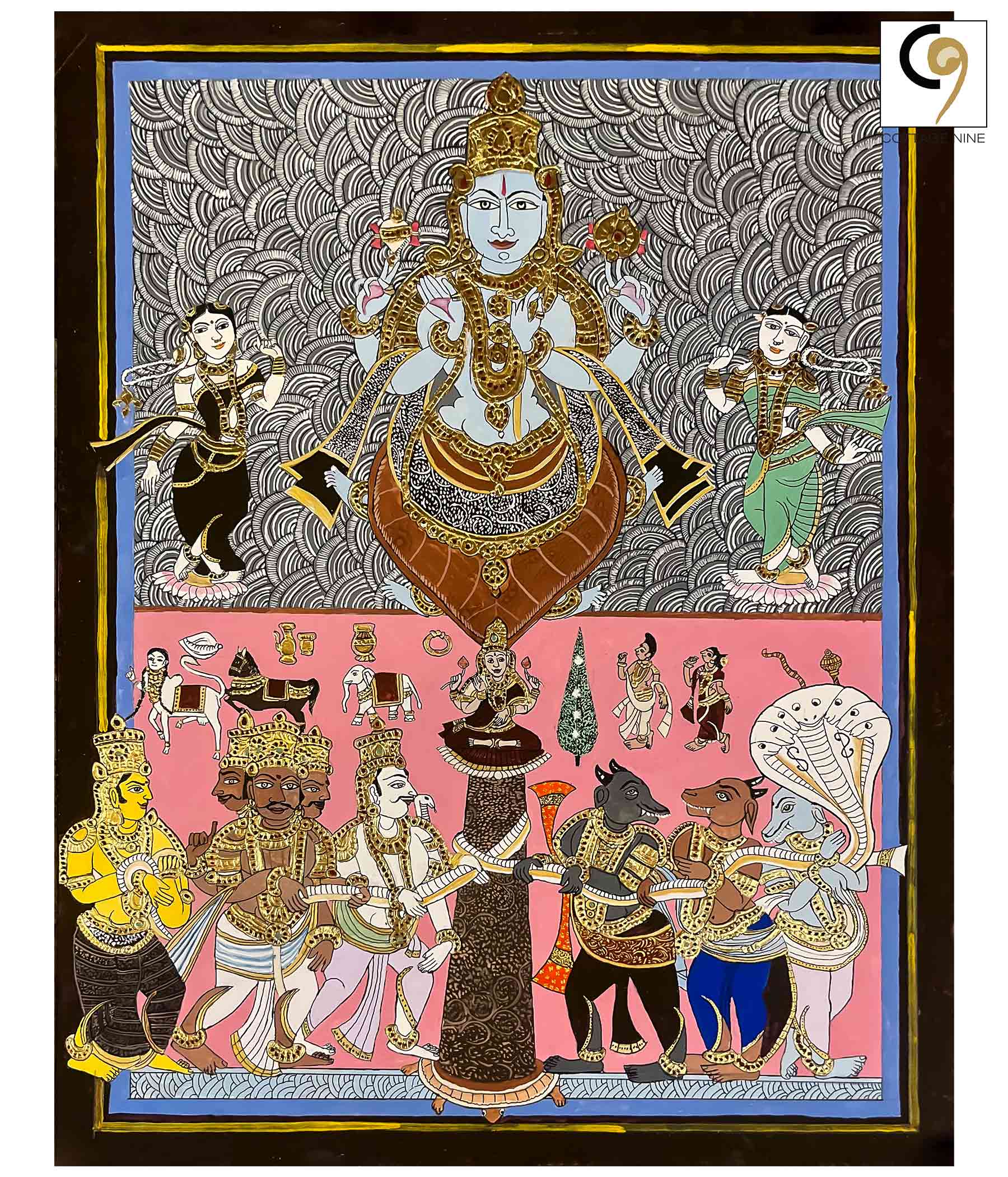 Buy Kurma Avatar Painting Online | Divine Artwork at Cottage9